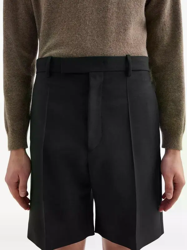 JIL SANDER Wool And Mohair Canvas Tailored Bermudas