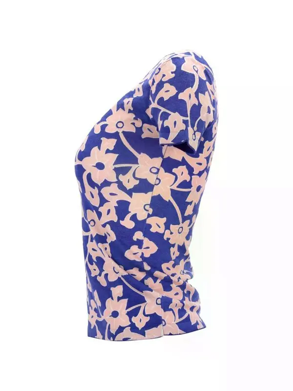 Diane Von Furstenberg Floral Printed T-shirt - Blue