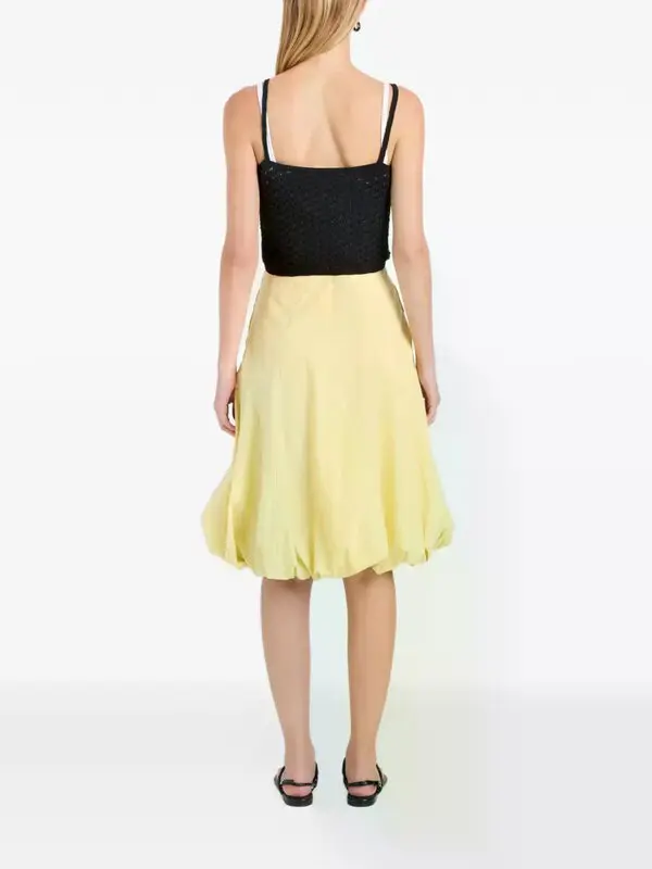 Proenza Schouler White Label Kyra Rumpled Mini Skirt - Yellow