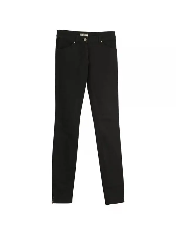 Balenciaga Denim Zip Trim Skinny Jeans - Black