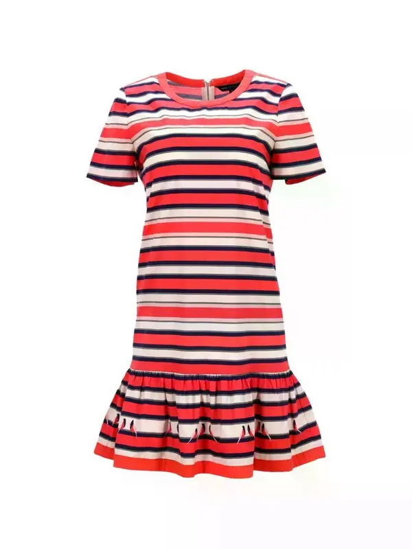 Marc Jacobs Striped Tiered Hem Dress