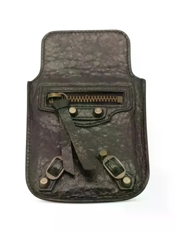 Balenciaga Iphone Leather Case - Black