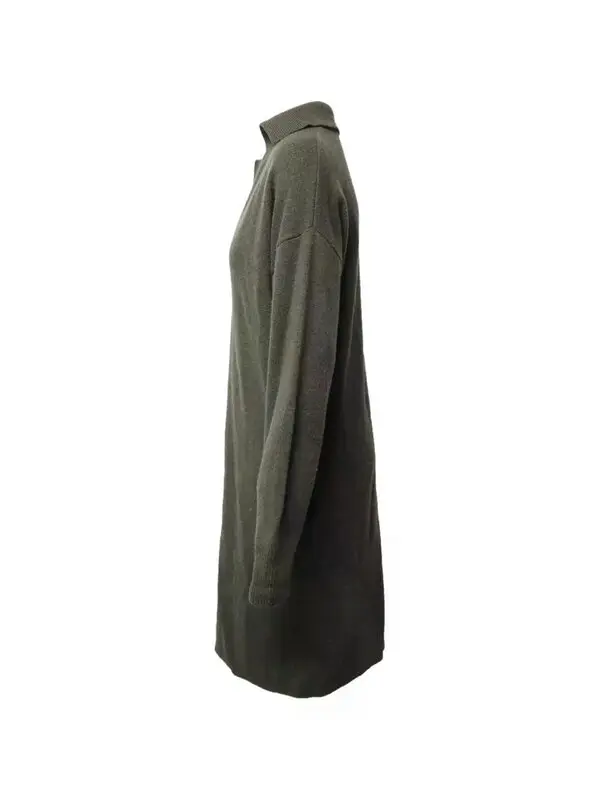JOSEPH V-neck Wool Midi Dress