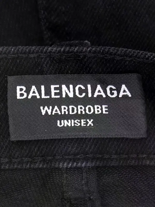 Balenciaga Cotton Distressed Hem Jeans