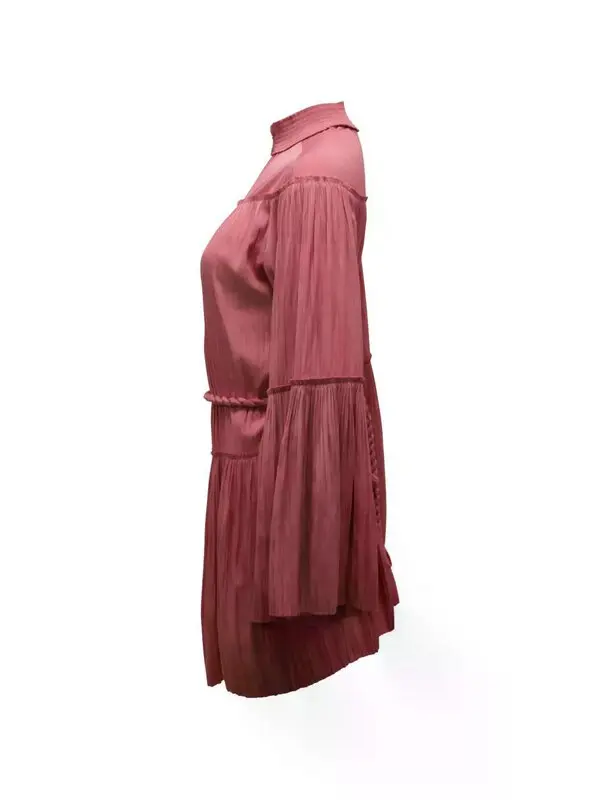 A.L.C. Pleated Long-sleeve Mini Dress