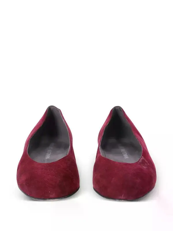 STUART WEITZMAN Embellished Suede Ballet Flats