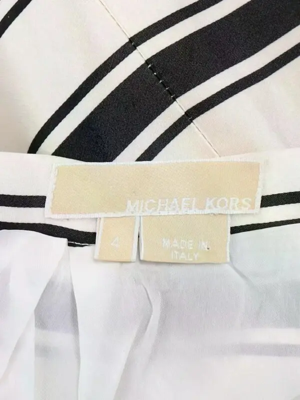 Michael Kors Striped Silk Mini Skirt