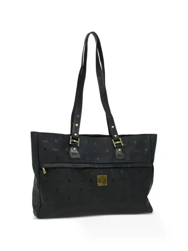 Mcm Vicetos Logogram Shoulder Bag - Black
