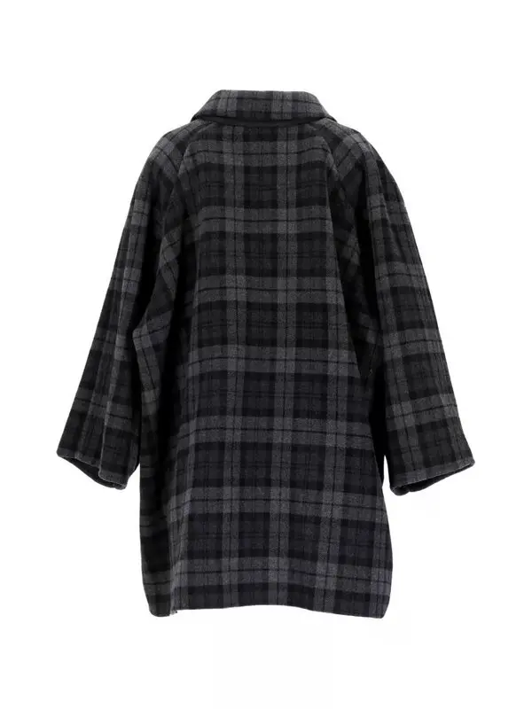 Balenciaga Checked Flannel Coat