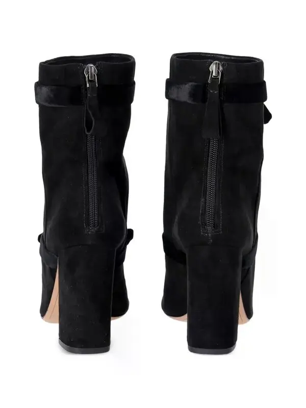 ALEXANDRE BIRMAN Suede Bow Embellishment Ankle Boots