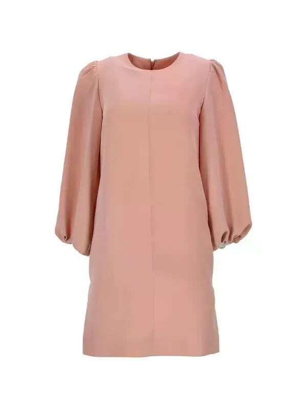 Victoria Beckham Crew Neck Dress With Zip Fastening - Pink