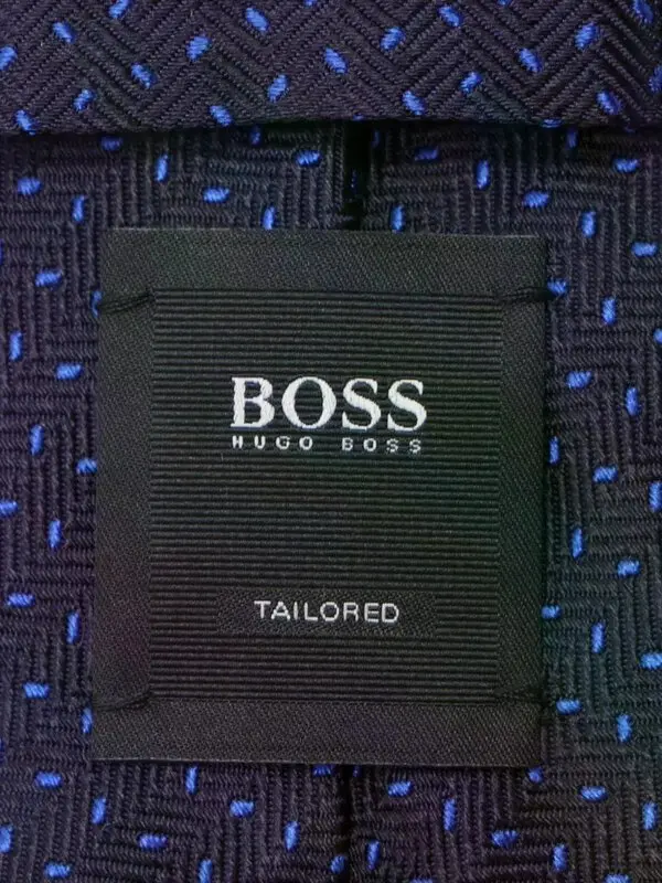 BOSS Silk Dot Pattern Neck Tie - Blue