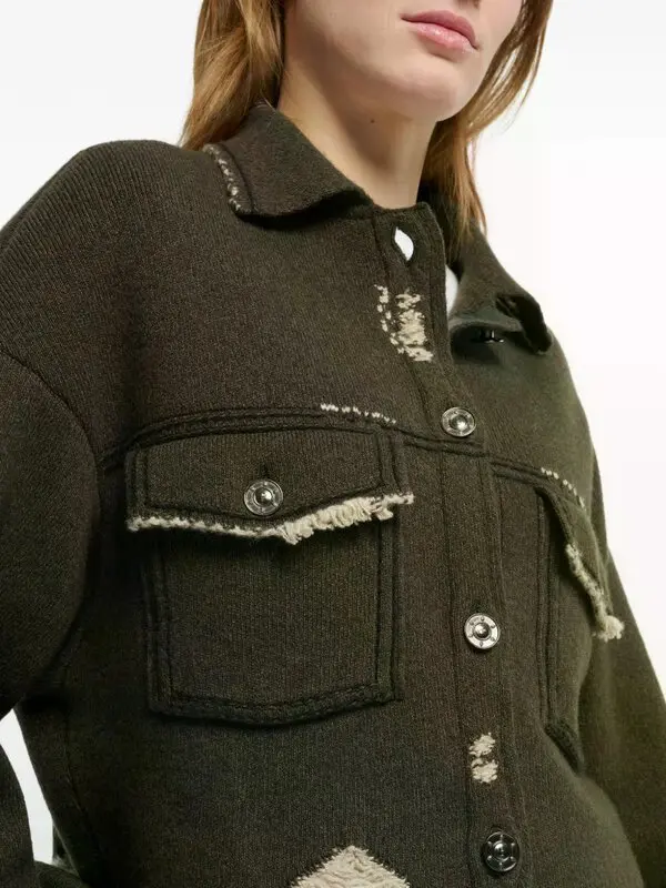 BARRIE Cashmere Denim Fringed Jacket