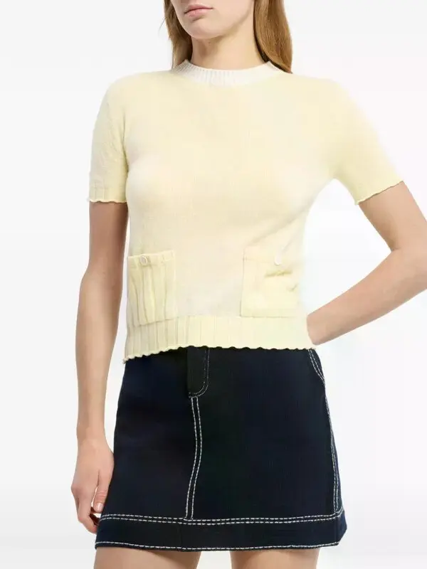 BARRIE Ribbed Detail Top