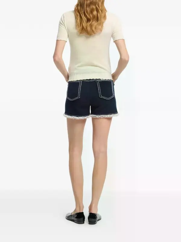 BARRIE Ribbed Detailing Cashmere Top - Neutrals