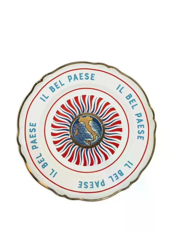 BITOSSI HOME Monuments Scalloped Printed Plate