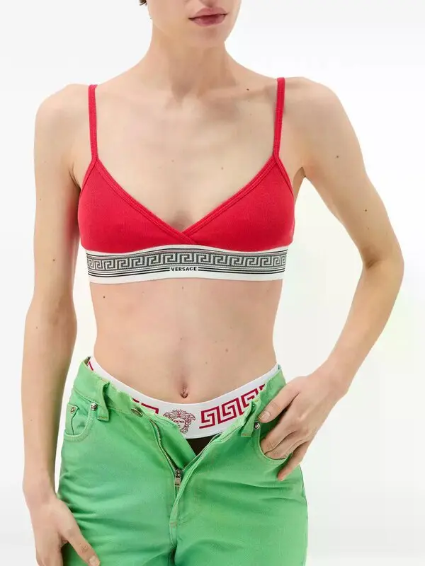 Versace Ribbed Cotton-jersey Bralette