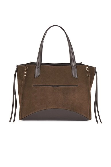 JW Anderson Loafer Cabas Tote Bag In Suede - Brown