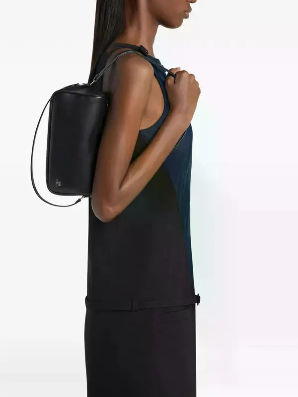 COURREGES Small Rectangular Shoulder Bag - Black