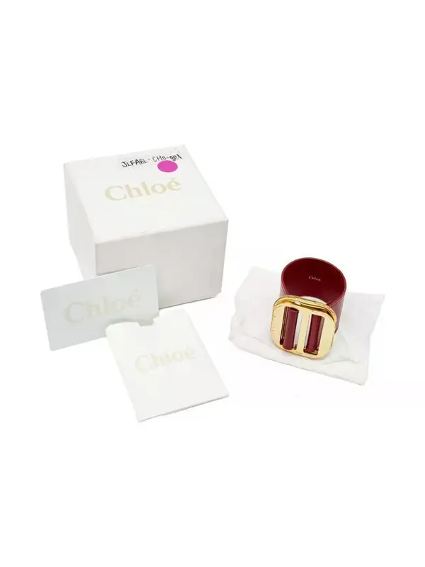 Chloé Leather Bracelet With Rectangular Buckle