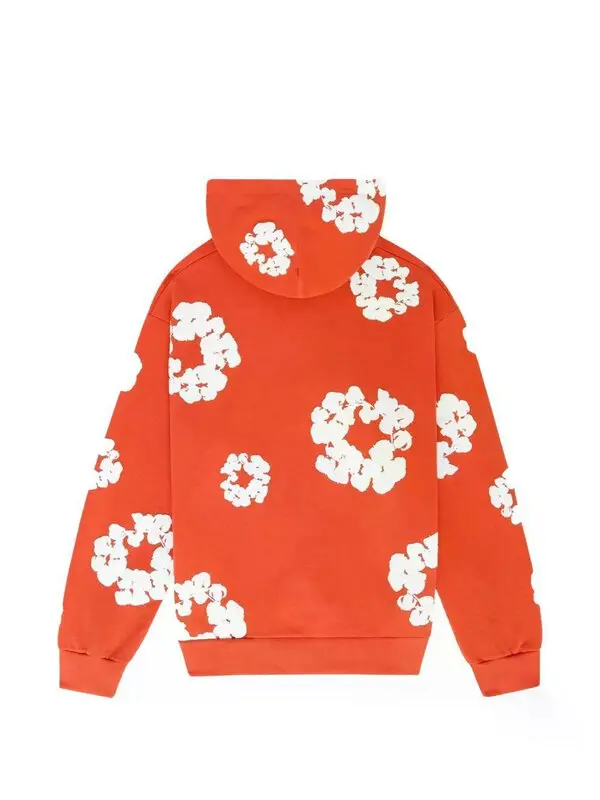 DENIM TEARS Wreath-print Hoodie - Orange