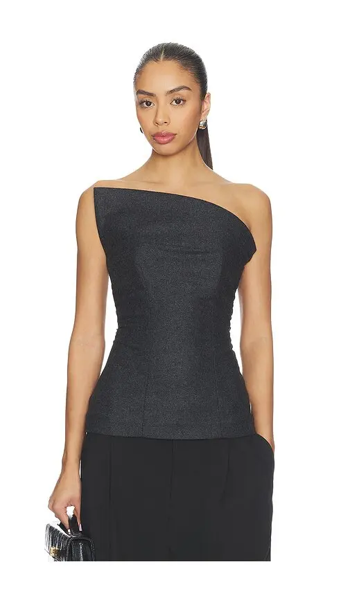 EAVES Helge Wool Flannel Structured Top