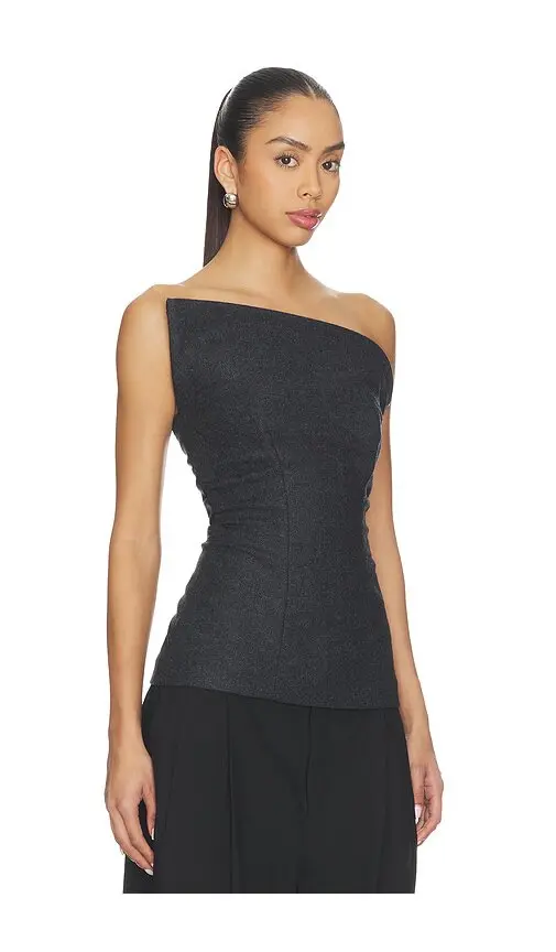 EAVES Helge Wool Flannel Structured Top