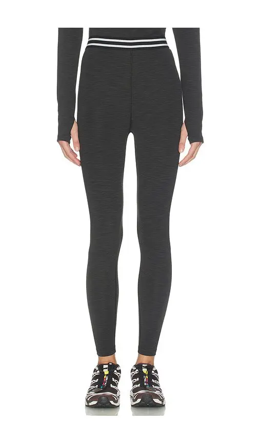 Splits59 High Waist Active Rib 7/8 Legging - Black