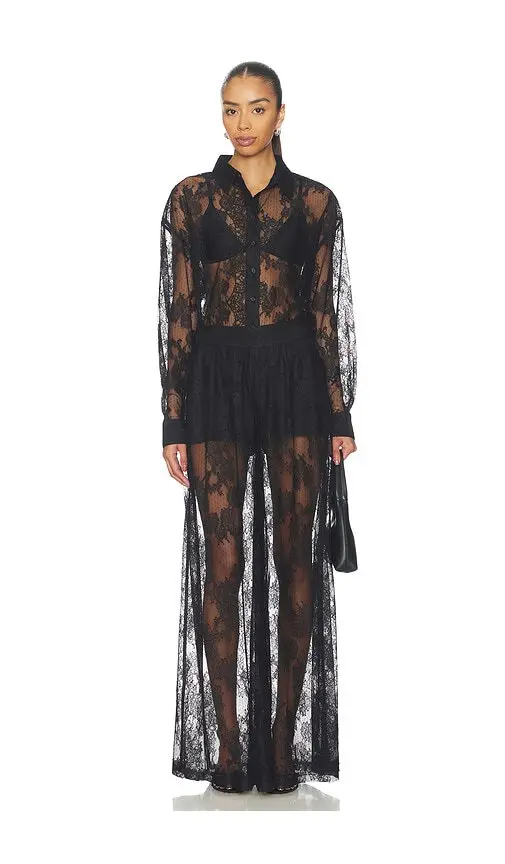 Bardot Aleida Oversized Lace Shirt