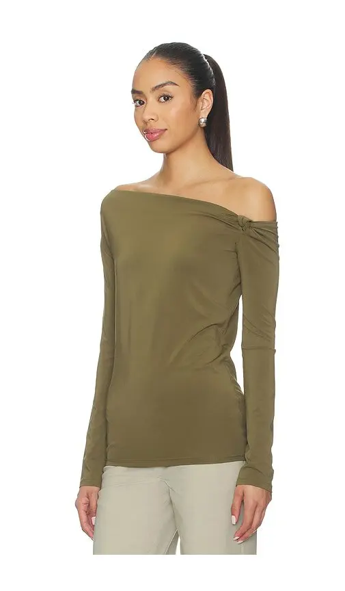 EAVES Jayne Off Shoulder Top - Olive