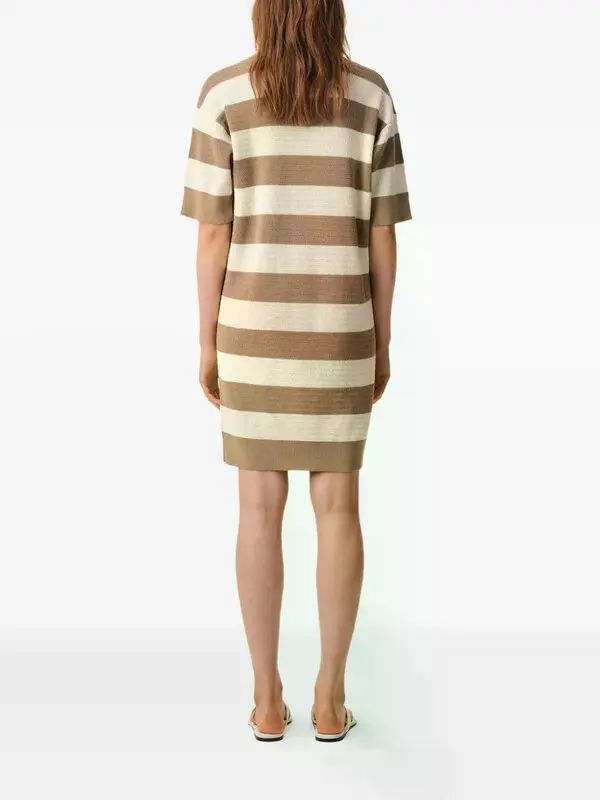 AMI Paris Cotton Polo Dress With De Coeur Patch