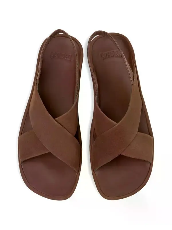 Camper Isla Crossover Strap Sandals - Brown