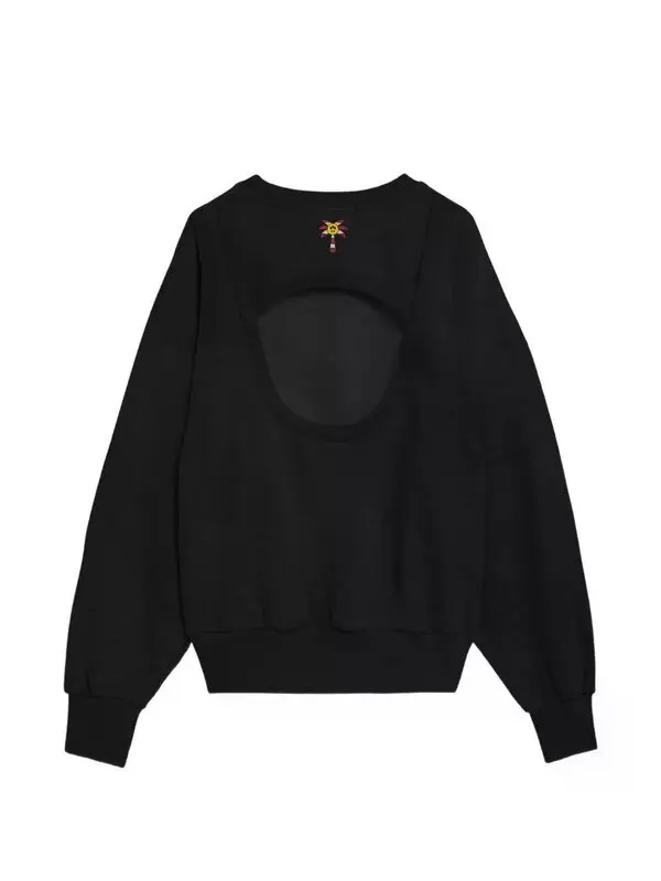 BARROW Open-back Long Sleeve Sweatshirt - Black