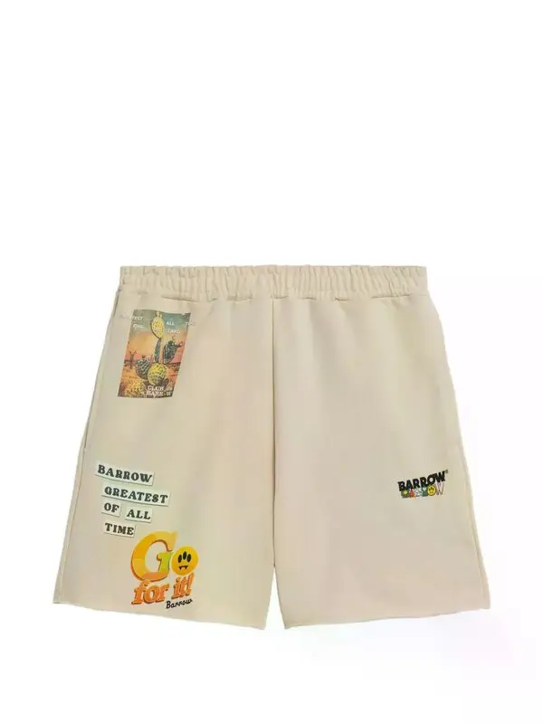 BARROW Graphic Print Shorts - Neutrals