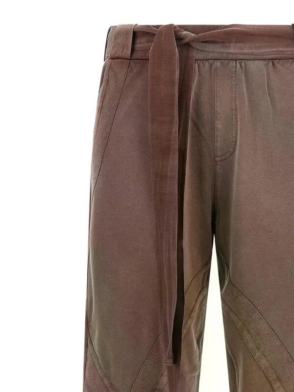 Attico Panelled Split Trousers - Brown