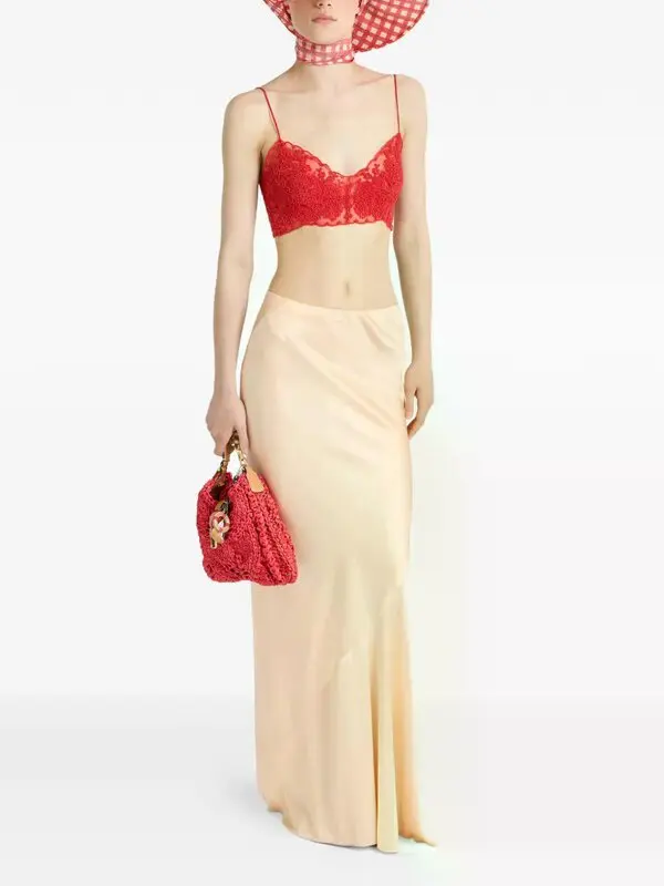 Ermanno Scervino Matte Satin Maxi Skirt