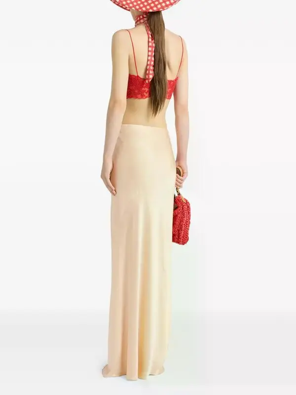 Ermanno Scervino Matte Satin Maxi Skirt