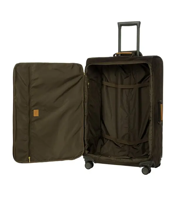 Bric'S Life Soft Suitcase With Leather Trims