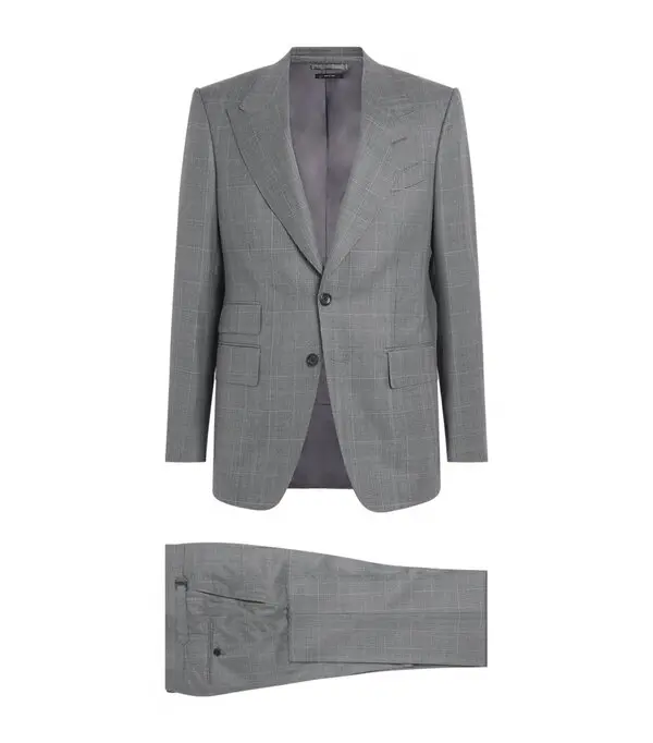 TOM FORD Wool Check Shelton 2-piece Suit