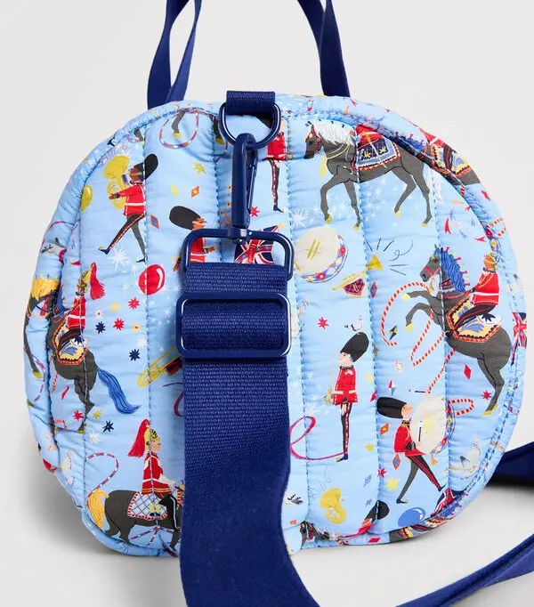 Harrods Quilted Duffle Bag With Trooping The Colour Print