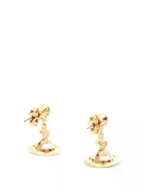 VIVIENNE WESTWOOD 2020s Orb-rhinestone Earrings - Gold
