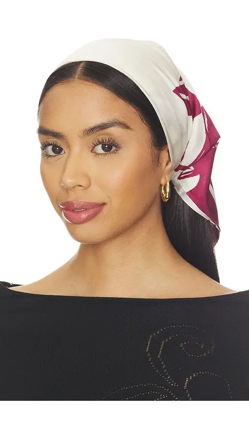 FAVORITE DAUGHTER The Vintage Floral Silk Square - Red
