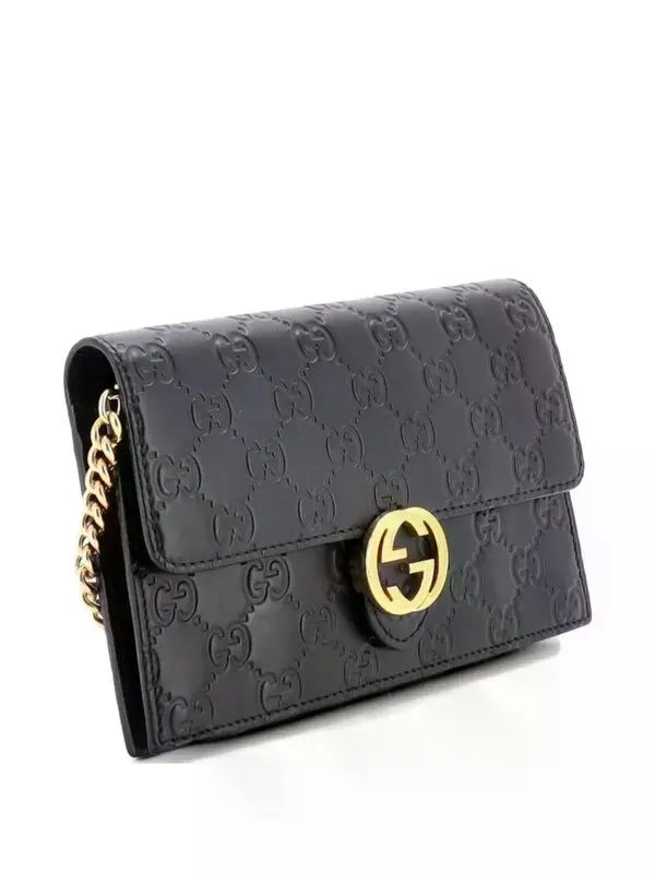 Gucci Icon Wallet On Chain Guccissima Leather Crossbody Bag