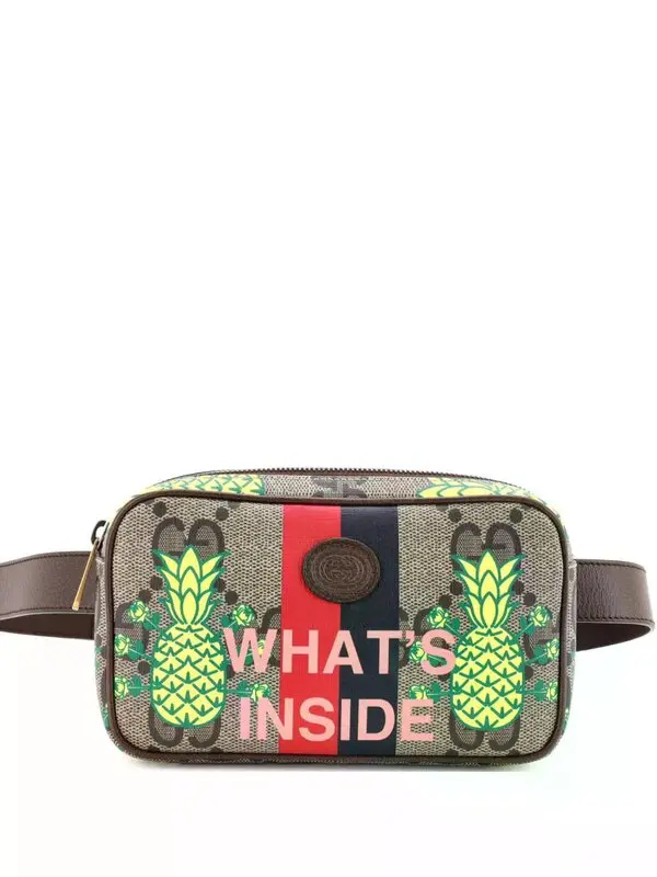 Gucci Zip Printed Gg Coated Canvas Belt Bag