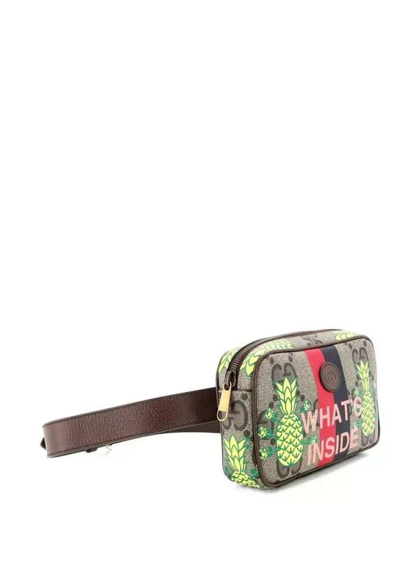 Gucci Zip Printed Gg Coated Canvas Belt Bag