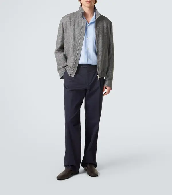 Zegna Linen Bowling Shirt