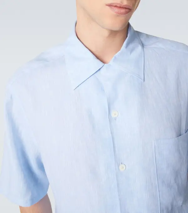Zegna Linen Bowling Shirt