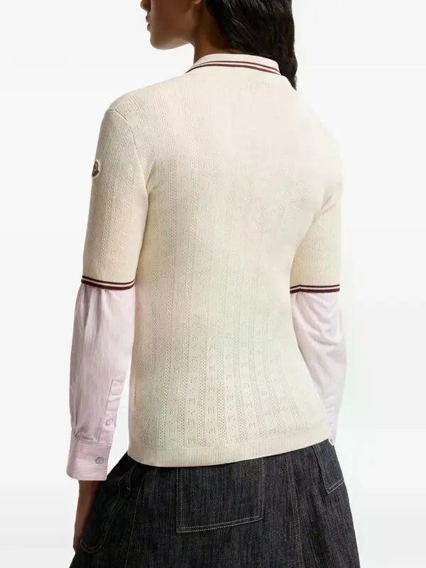 Moncler Striped Trim Polo Shirt