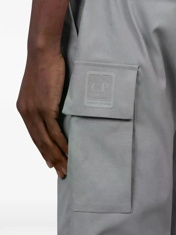C.P. COMPANY Logo Patch Cargo Trousers - Grey