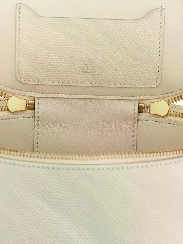 Valentino Garavani Vlogo Grain-leather Mini Vanity Bag - Neutrals